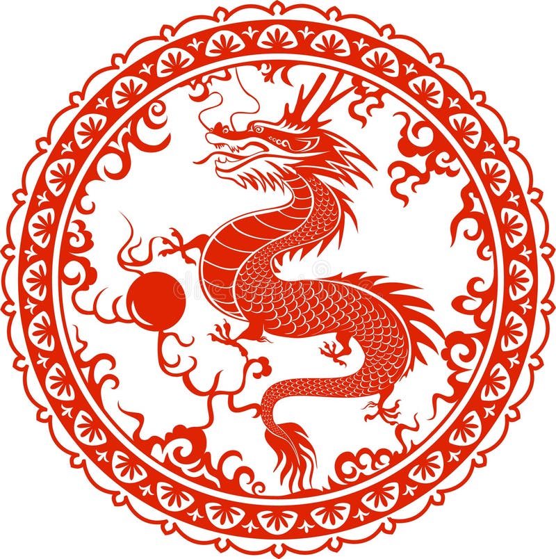 Chinese Dragon Pattern stock vector. Illustration of icon - 11849901