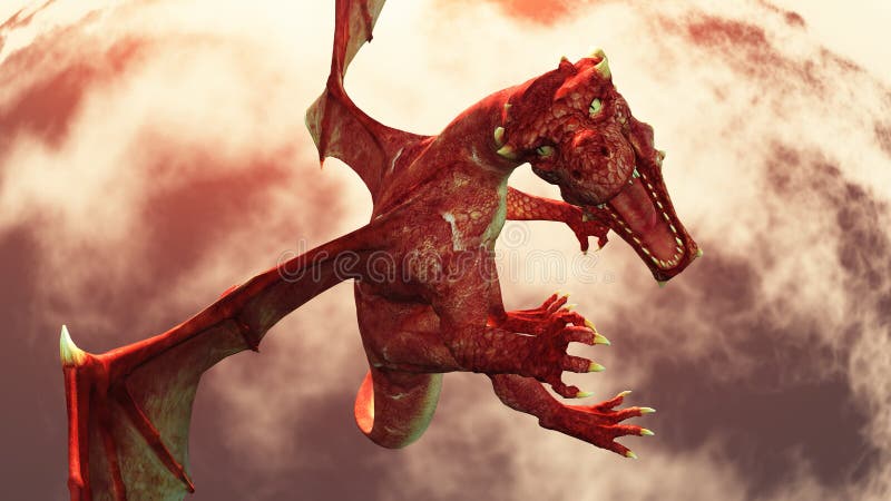 Dragon Up Close stock illustration. Illustration of legendary - 21958325