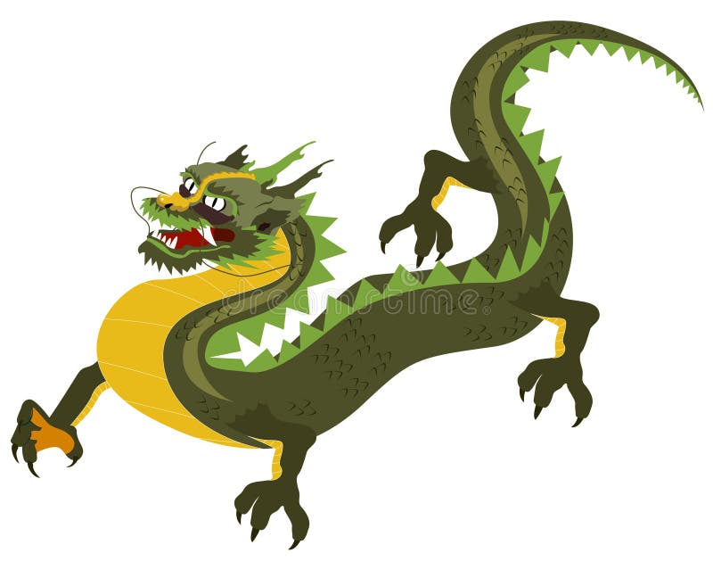 Cartoon of a Knight Running from a Fierce Dragon Stock Vector ...