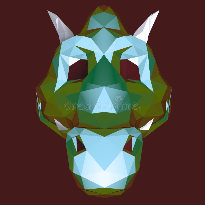 Dragon stock illustration. Illustration of poly, isolated - 76173464