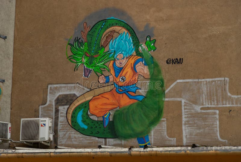 Dragon Ball Mural in Poznan Editorial Stock Photo - Image of urban ...