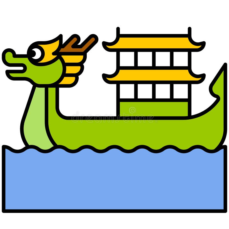 Dragon Boat Icon Dragon Boat Festival Related Vector Stock Vector ...