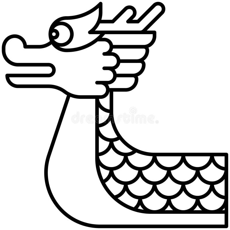 Dragon Boat Icon Dragon Boat Festival Related Vector Stock Vector ...