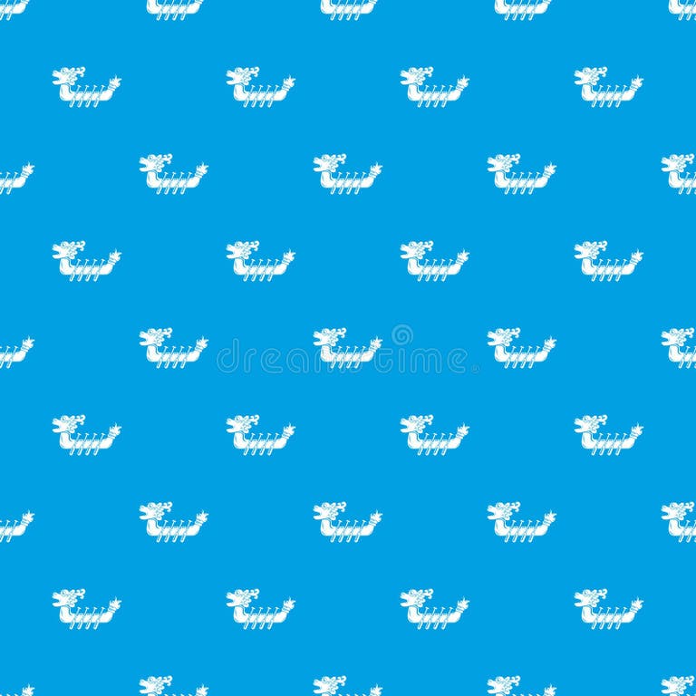 Dragon Boat Pattern Vector Seamless Blue Stock Vector - Illustration of ...