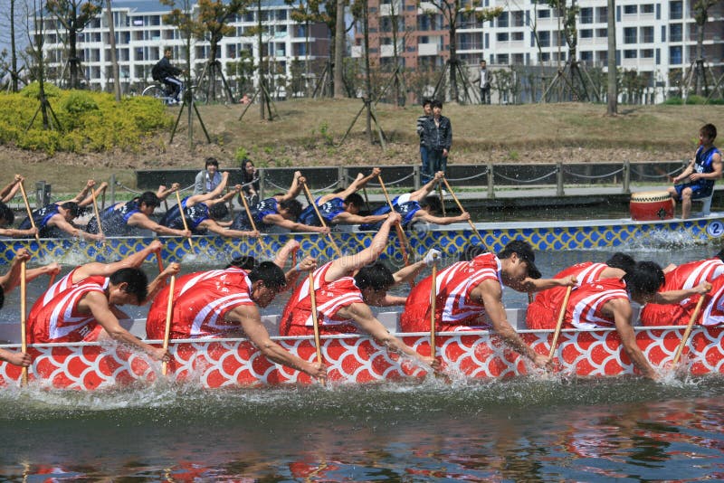 Dragon Boat racing editorial stock image. Image of competition - 13041579