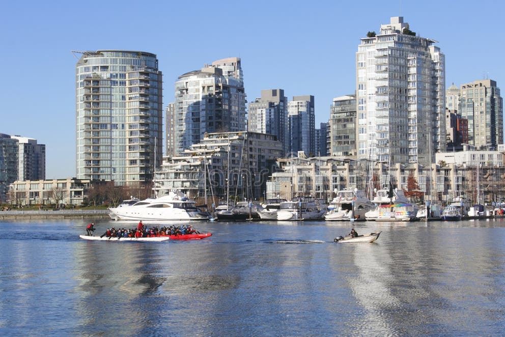 Dragon Boats on False Creek Editorial Photo - Image of coastal, false ...