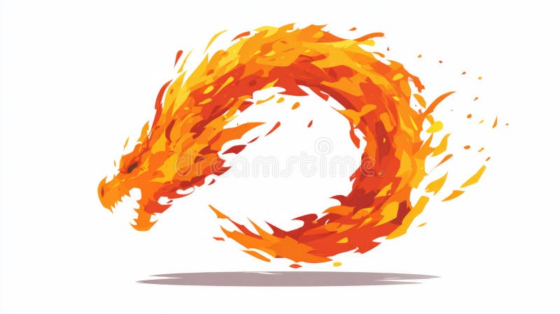 Dragon Breath Fire Ring Forming in the Air Stock Image - Image of ...