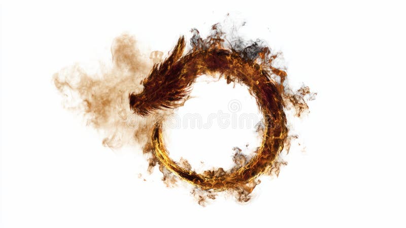 Dragon Breath Fire Ring Forming in the Air Stock Image - Image of ...
