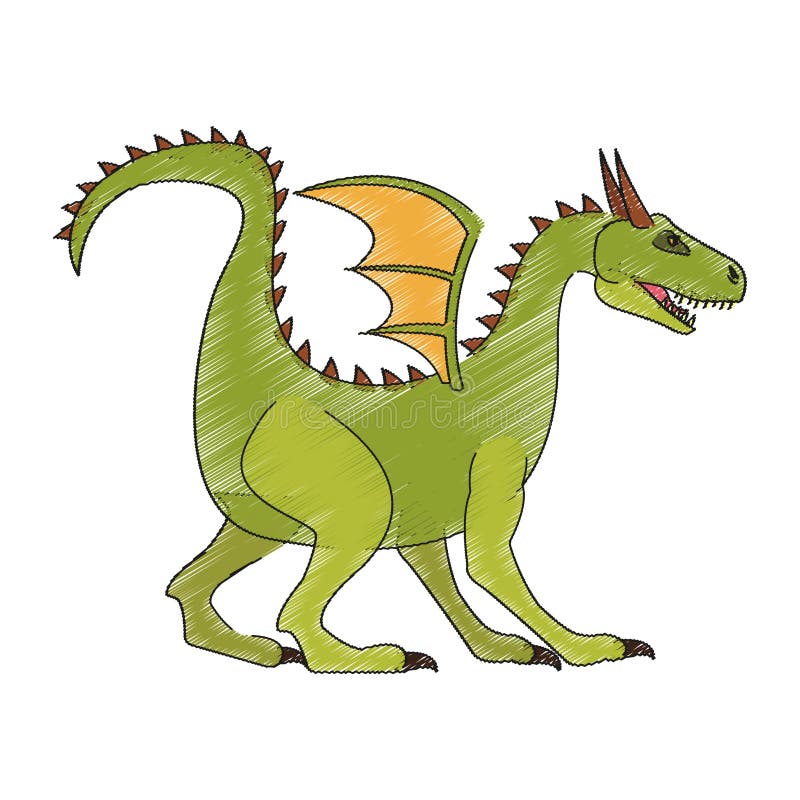 Dragon cartoon icon stock vector. Illustration of decorative - 84388533