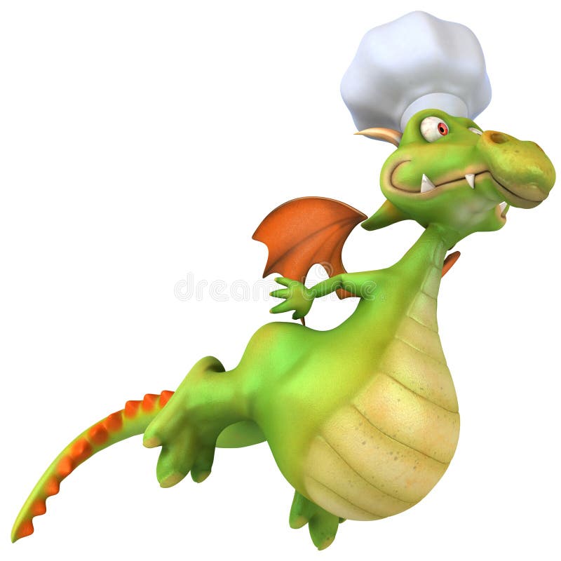 Dragon chef stock illustration. Illustration of medieval - 17513852