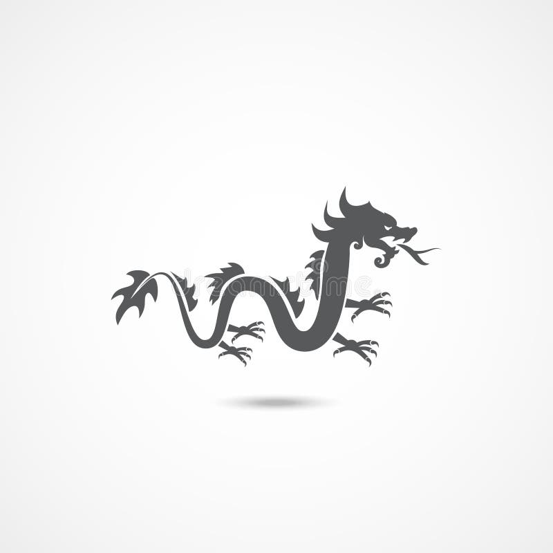 Dragon Chinese Icon stock vector. Illustration of empire - 137562424