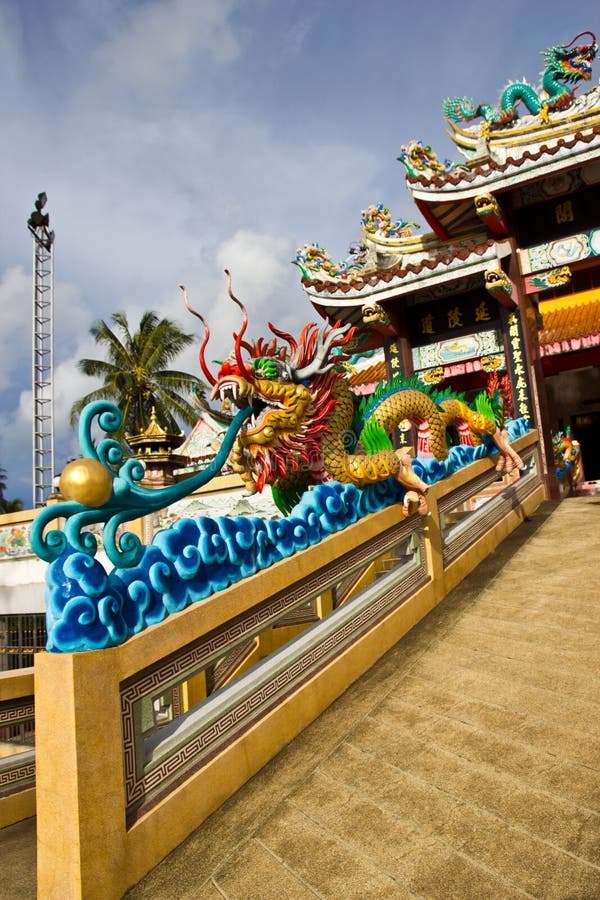 Dragon in chinese temple stock image. Image of colorful - 21065469