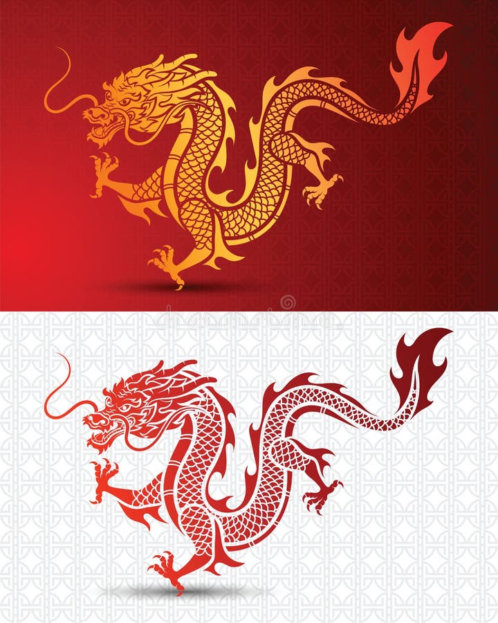 Dragon chinois illustration de vecteur. Illustration du asie - 59962468
