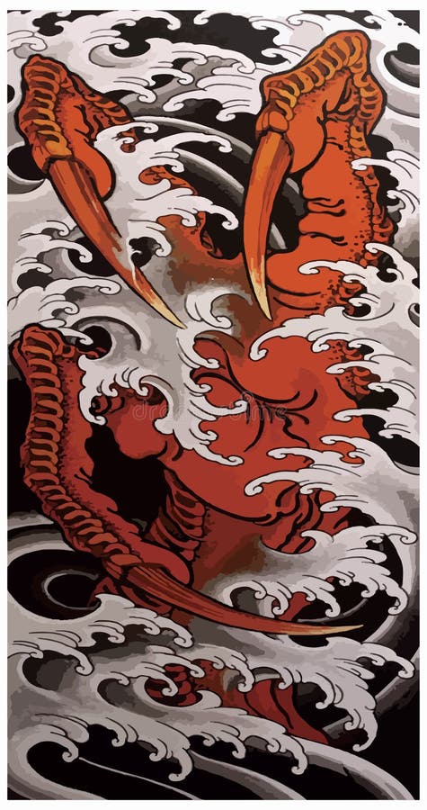 Dragon Claw Vector Illustration Poster Template Stock Vector ...