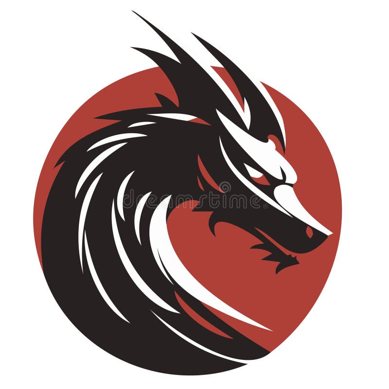 Dragon Color Logo, Vector Illustration on White Background Stock Vector ...