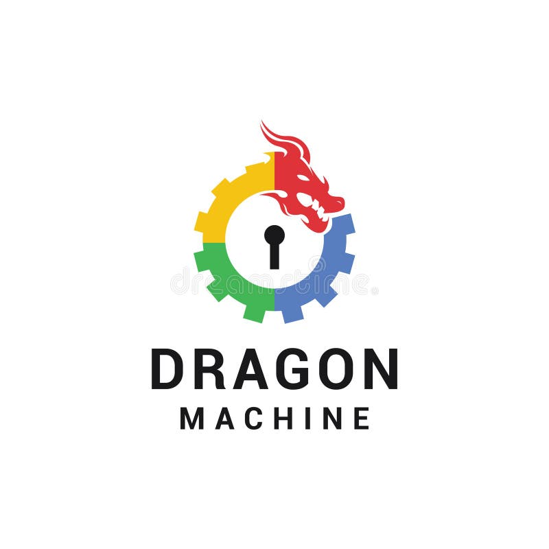 Dragon Colorful Machine Design Vector Emblem Graphic Stock Vector ...