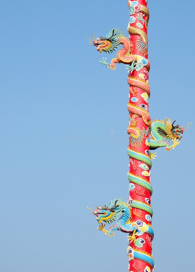 Dragon column stock photo. Image of chinese, column, gold - 28651488