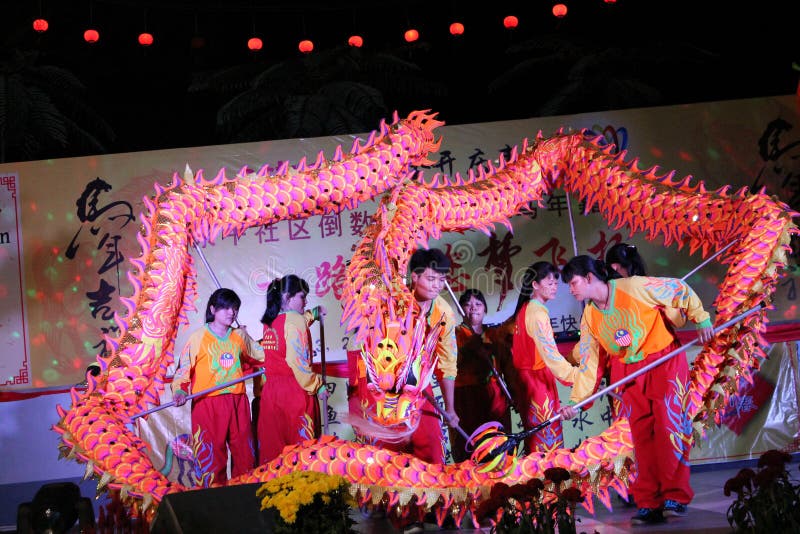 Dragon dance editorial image. Image of stage, performance - 37601660