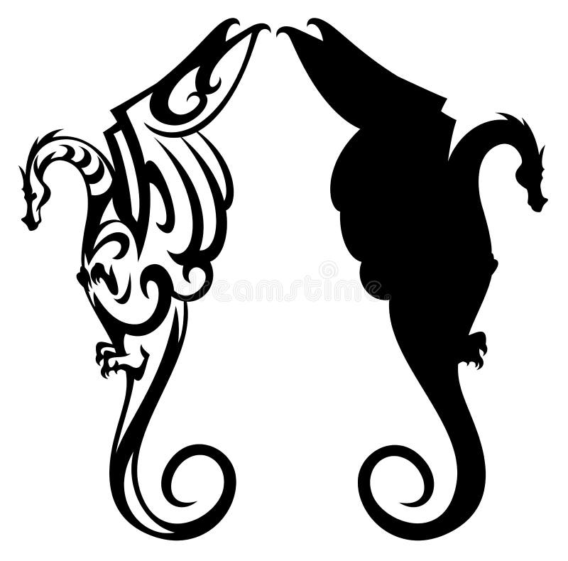 Dark Dragon Vector stock vector. Illustration of fairy - 62563718