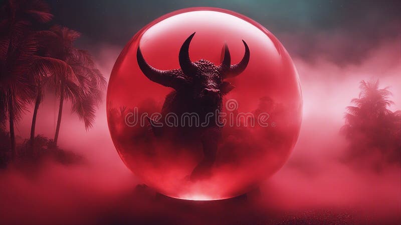 Dragon Devil in the Night Highly Intricately Photograph of Red Devil ...