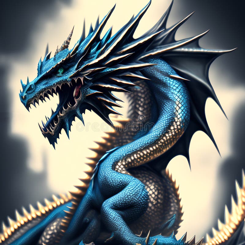 Dragon of Diamond, Generative AI Illustration Stock Illustration ...