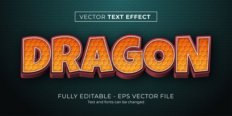 Dragon Text Effect Stock Illustrations – 197 Dragon Text Effect Stock Illustrations, Vectors ...