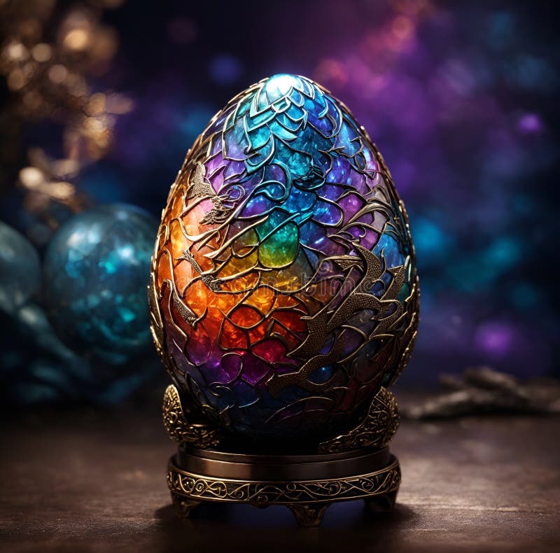 Dragon Egg. Glowing Dragon Egg. Colorful Dragon Egg. Stock Illustration ...