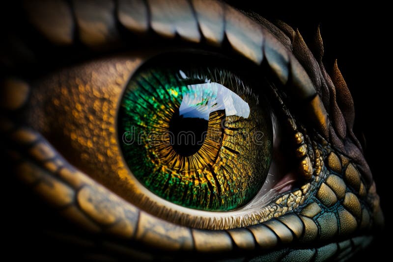 Dragon eye close up stock photo. Image of black, animals - 268212066