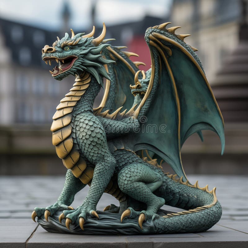 Dragon Figure Generative Ai Picture Stock Illustration - Illustration ...