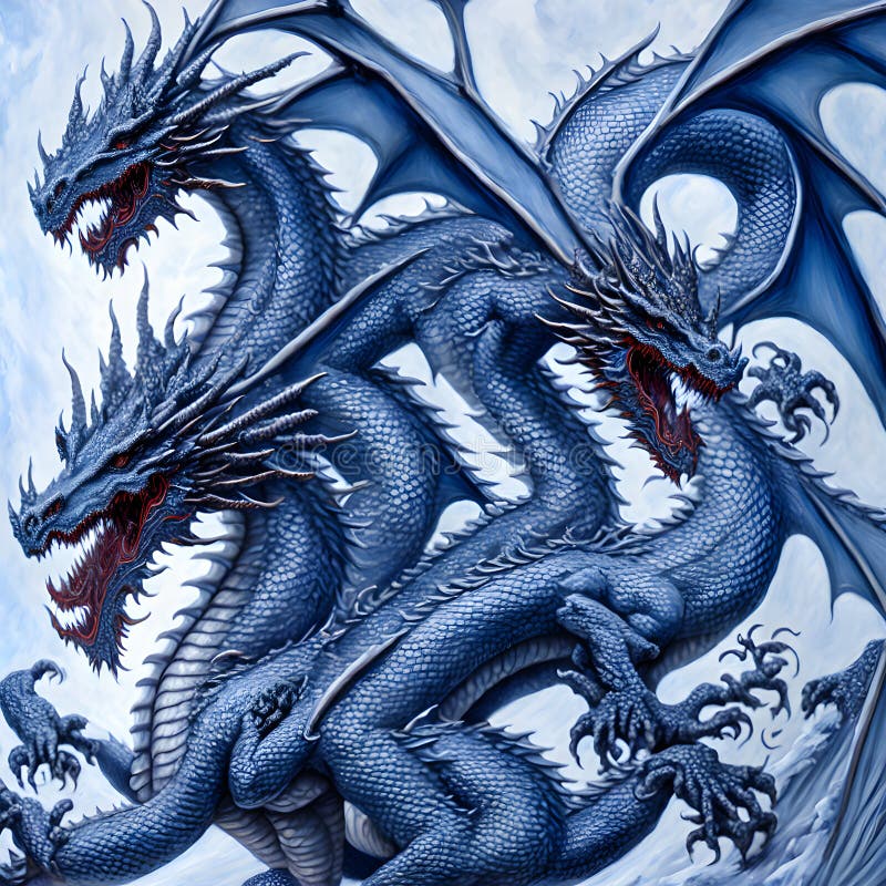 Dragon of Ice, Generative AI Illustration Stock Photo - Image of ...