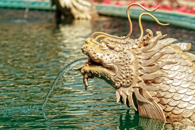 Dragon Fish Statue stock photo. Image of mythology, stone - 45880900