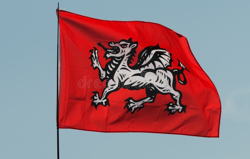 Dragón En La Bandera Del Reino De Bhután Imagen de archivo - Imagen de ...