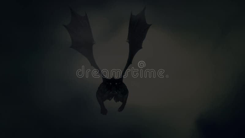 Dragon Flying Forward Under a Lightning Storm on a Winter Sky Stock ...