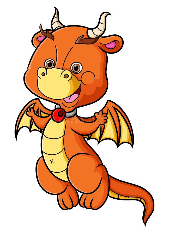 The Dragon is Flying so High in the Sky and Happy Stock Vector ...