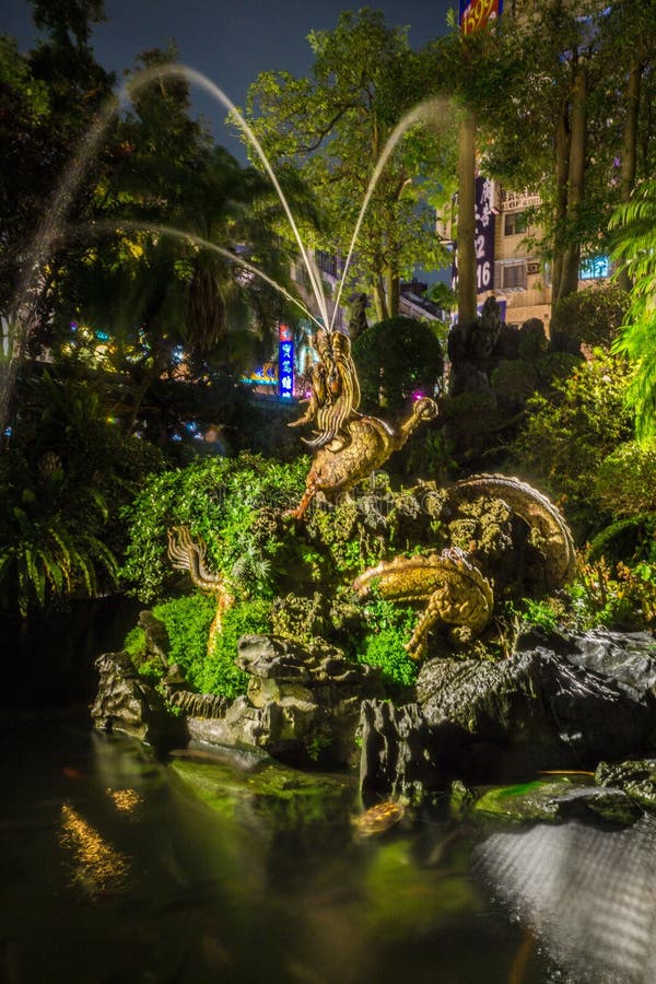Dragon Fountain stock photo. Image of exposure, taiwan - 82326088