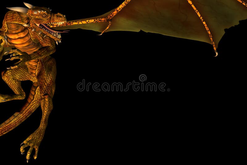 Dragon frame stock illustration. Illustration of creature - 4568842