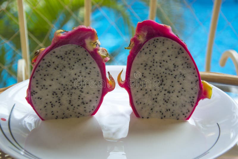 Dragon Fruit Halves stock image. Image of outdoor, expressive - 92440651