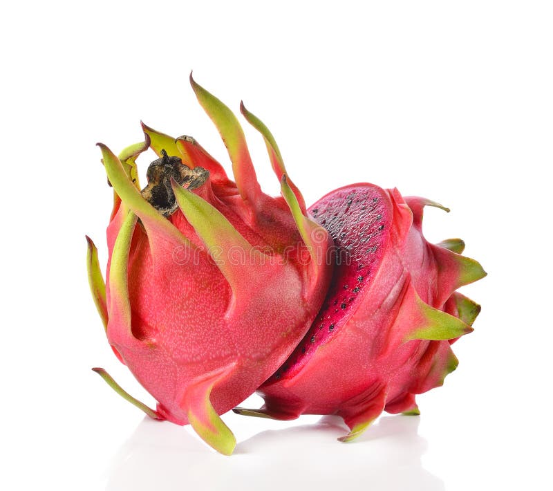 Dragon Fruit Isolated Against White Background. Stock Photo - Image of ...