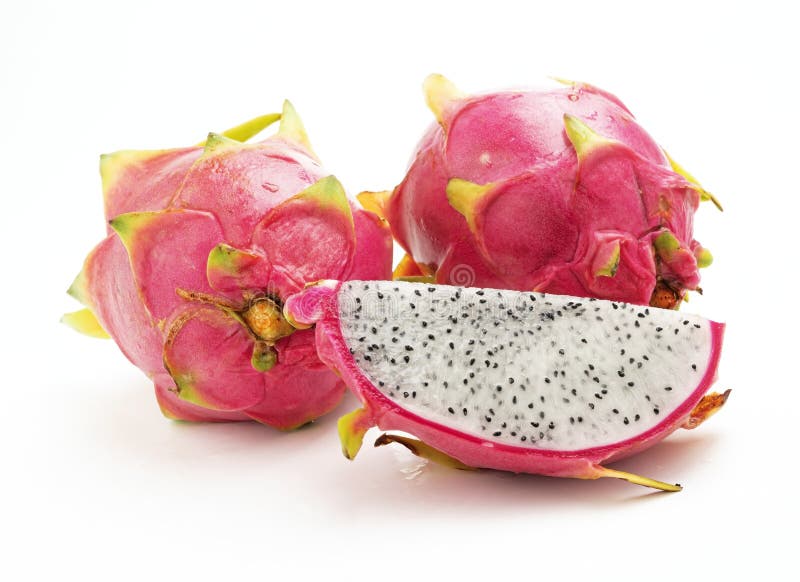 Dragon Fruit Isolated on a White Background Stock Image - Image of ...