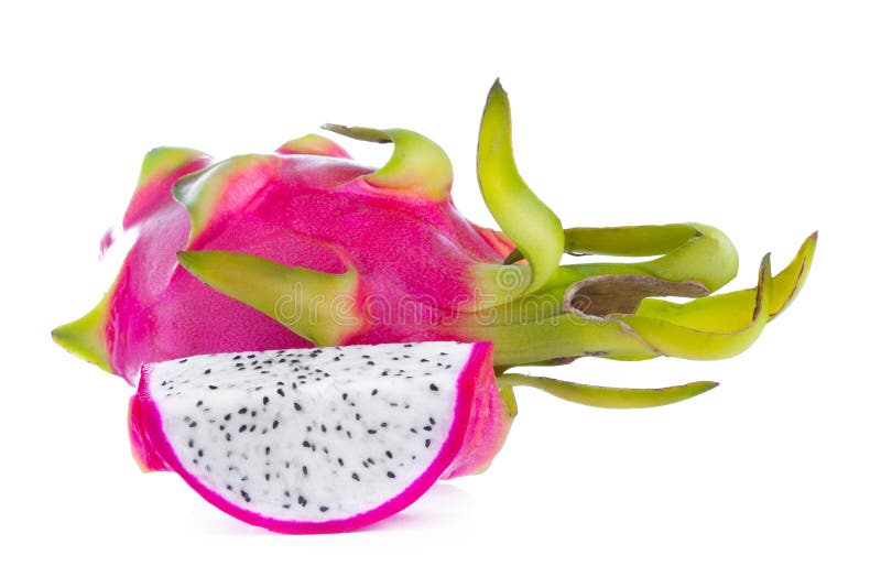 Dragon Fruit Isolated on White Background Stock Image - Image of ...