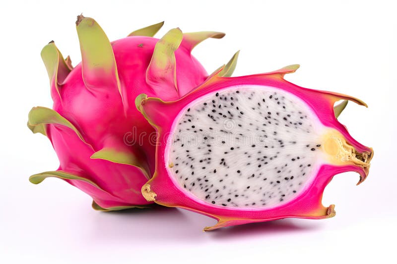 Dragon Fruit Isolated on White Background Stock Illustration ...