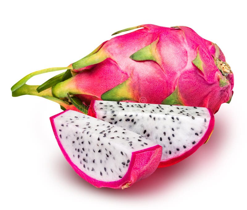 Dragon Fruit Isolated on White Background Stock Photo - Image of group ...