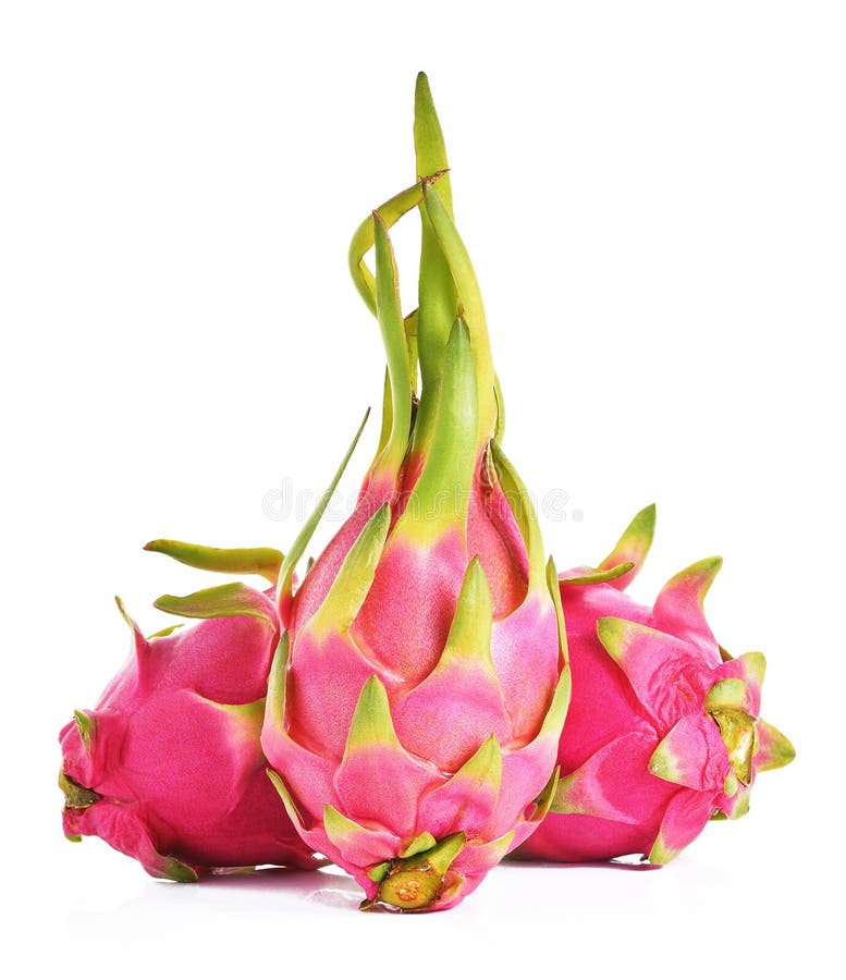 Dragon Fruit Isolated on White Background Stock Photo - Image of food ...
