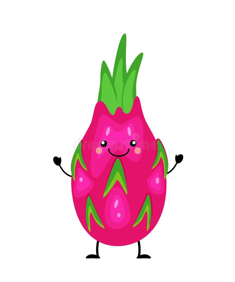 Dragon Fruit Vector Style Cartoon Stock Illustration - Illustration of ...