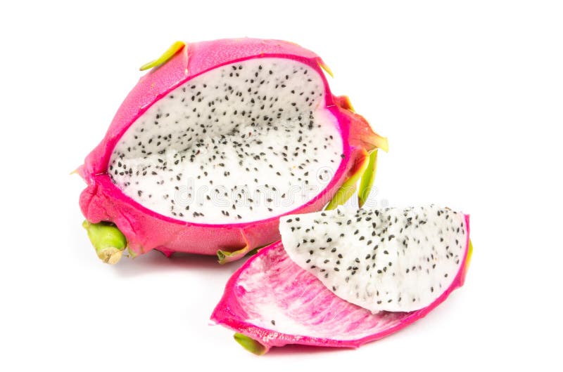 Dragon Fruit on White Background Stock Photo - Image of healthy ...
