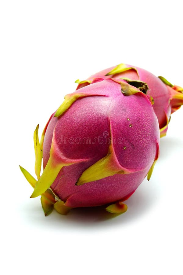 Dragon Fruit on White Background Stock Image - Image of healthy ...