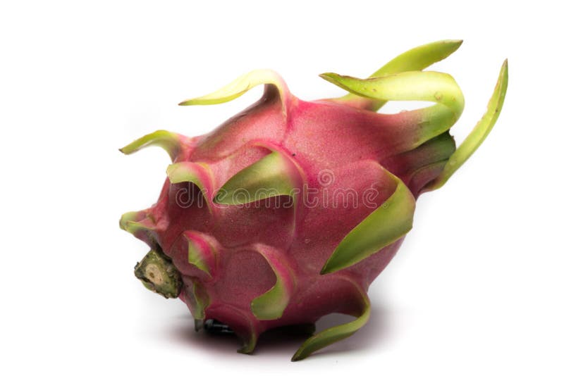 Dragon Fruit on White Background Stock Image - Image of close, east ...