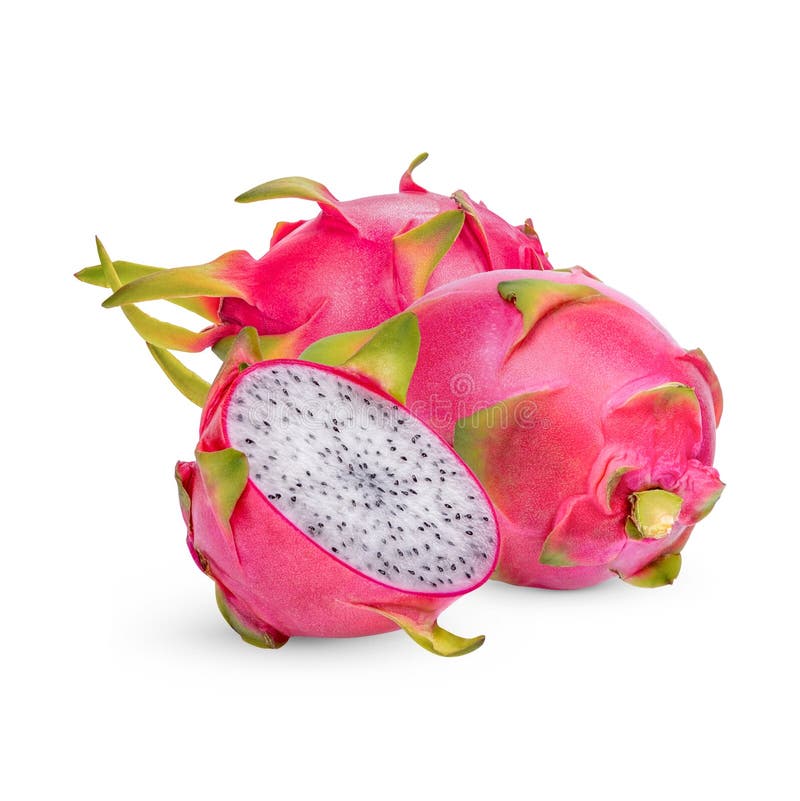 Dragon Fruits Isolated on White Background Stock Photo - Image of ...