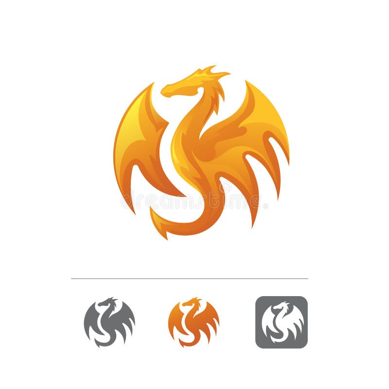 Dragon with Gradient Colorful Style Vector Stock Vector - Illustration ...