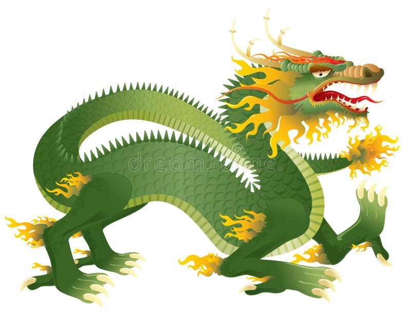 Grand Dragon illustration de vecteur. Illustration du configuration ...